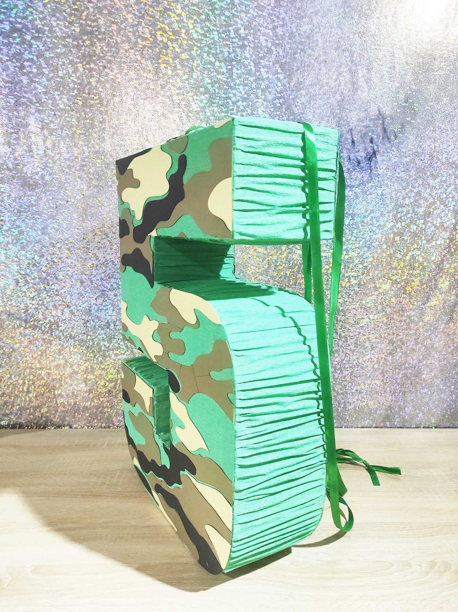 Custom Number Pinata, Pinata for Kids, Green Pink Flower Birthday ...