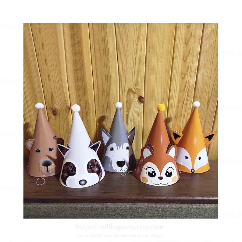 Birthday Woodland Animals Custom Hats, Personalized Hat Girl Forest ...