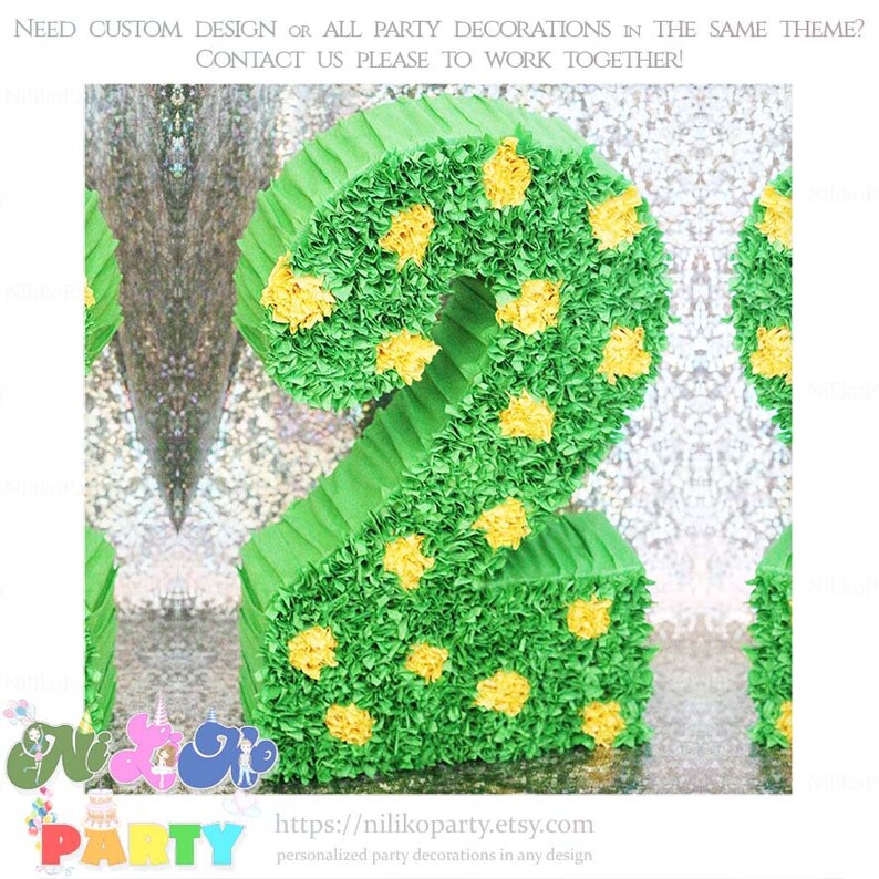 Number Pinata, Custom Birthday Pinata, Pinata for Kids, Jungle Safari ...