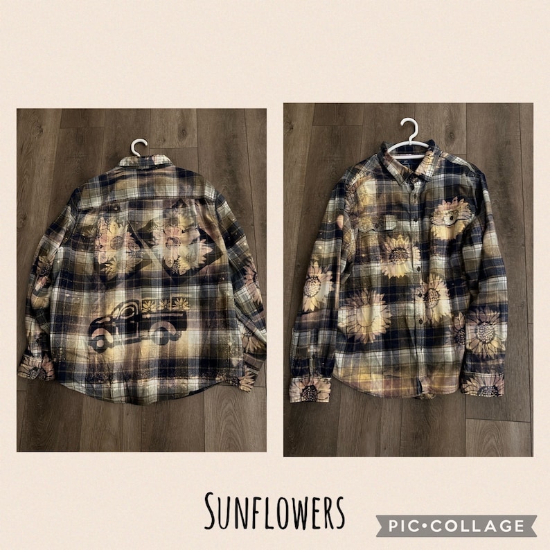 Bleached Flannel Shirt - Etsy