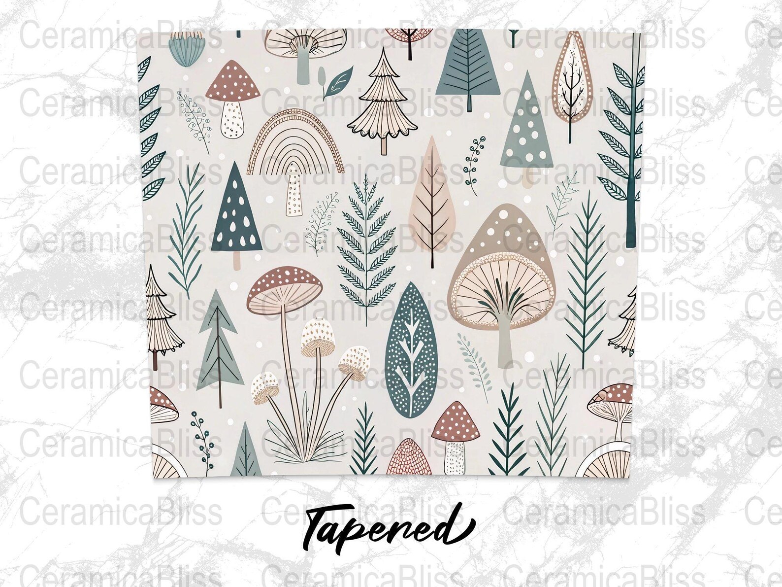 Cute Forest Theme Tumbler Wrap PNG, Adorable Nature Digital Design for ...