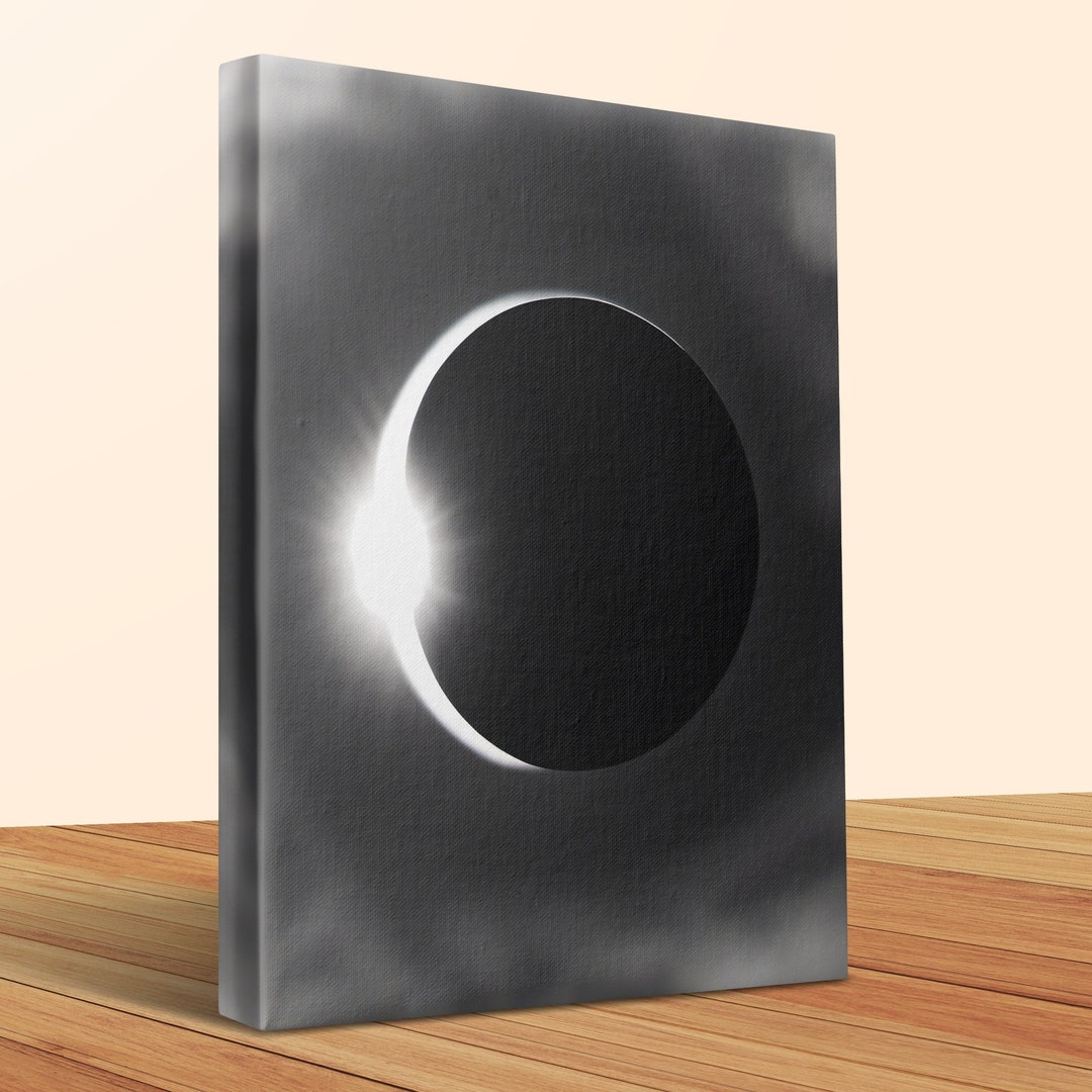 Eclipse Wall Art, Dramatic Solar Eclipse Print, Modern Space Decor ...