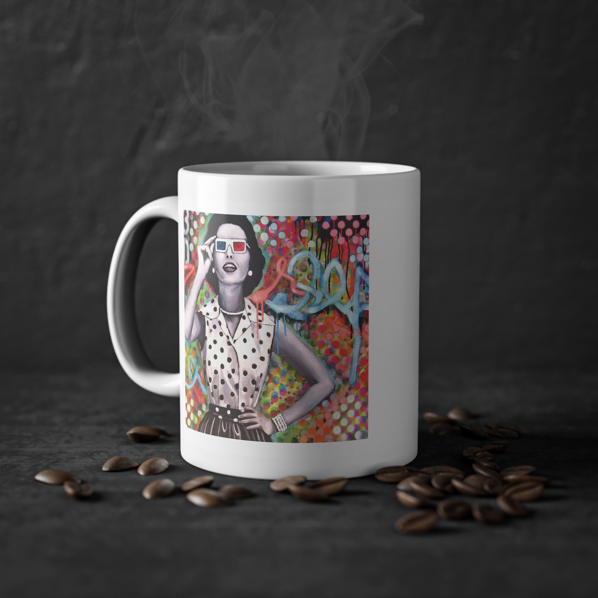 Retro Hippie Coffee Mug 11oz Mug, Coffee Mug, Retro Mug, Gift for Her ...