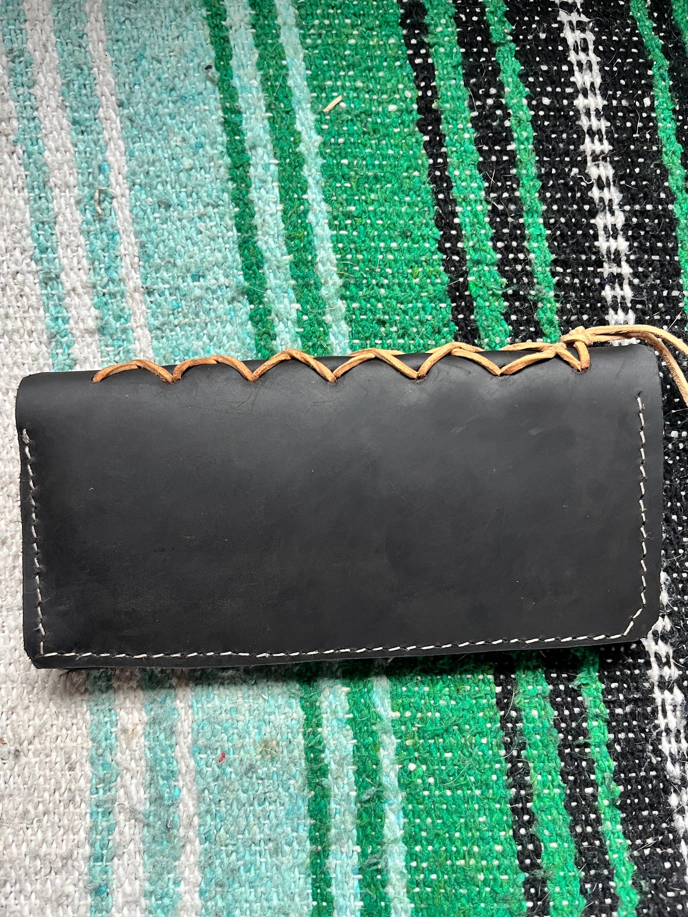 Cowhide or Deer Hide Braided Wallet - Etsy