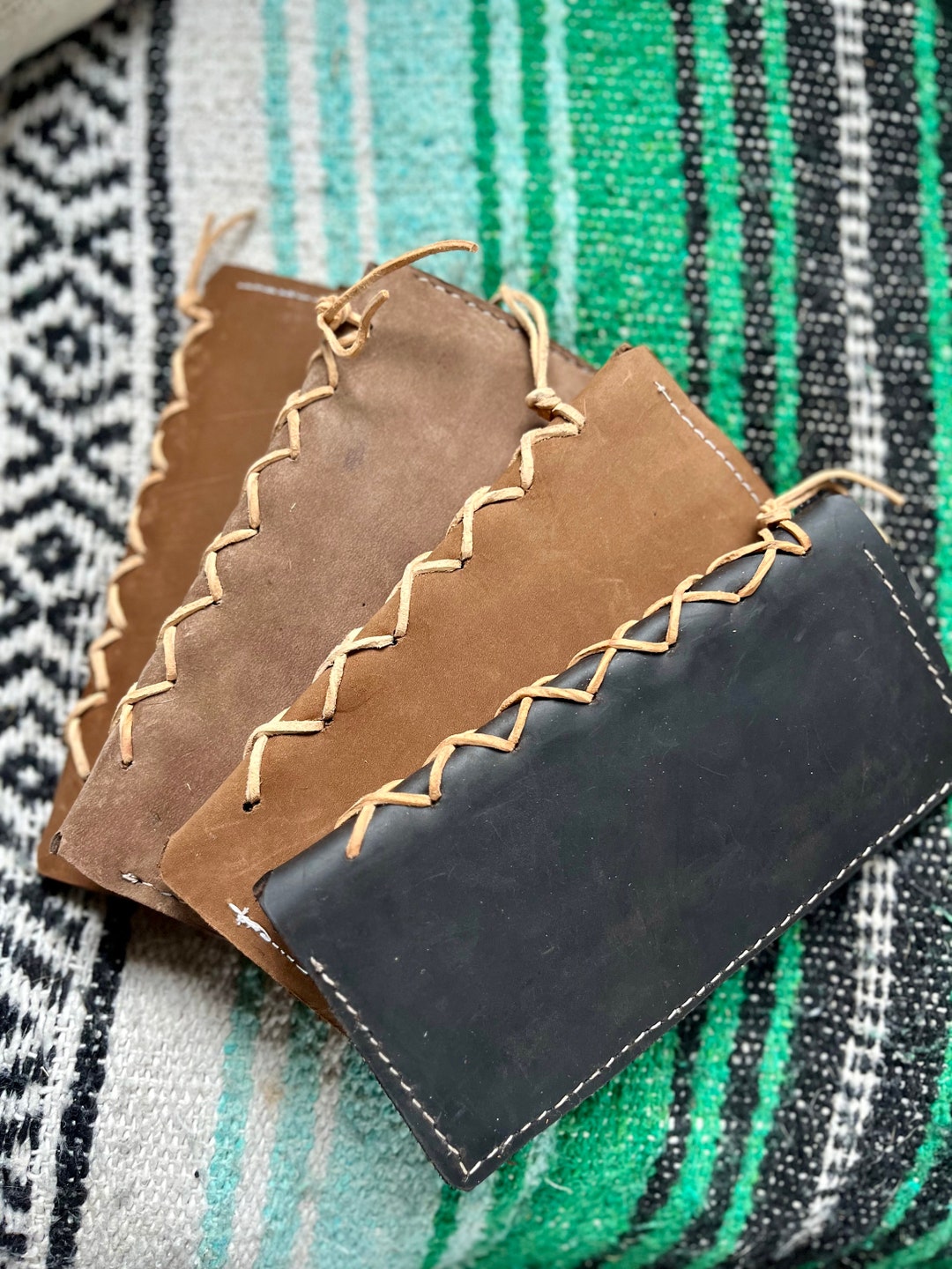 Cowhide or Deer Hide Braided Wallet - Etsy