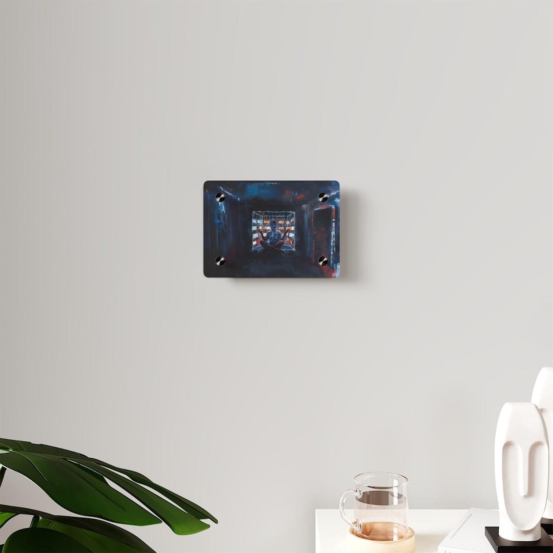 Acrylic Wall Art Panel "the Pixel Cage Ii" Glowing Pixel Cage, Acrylic ...