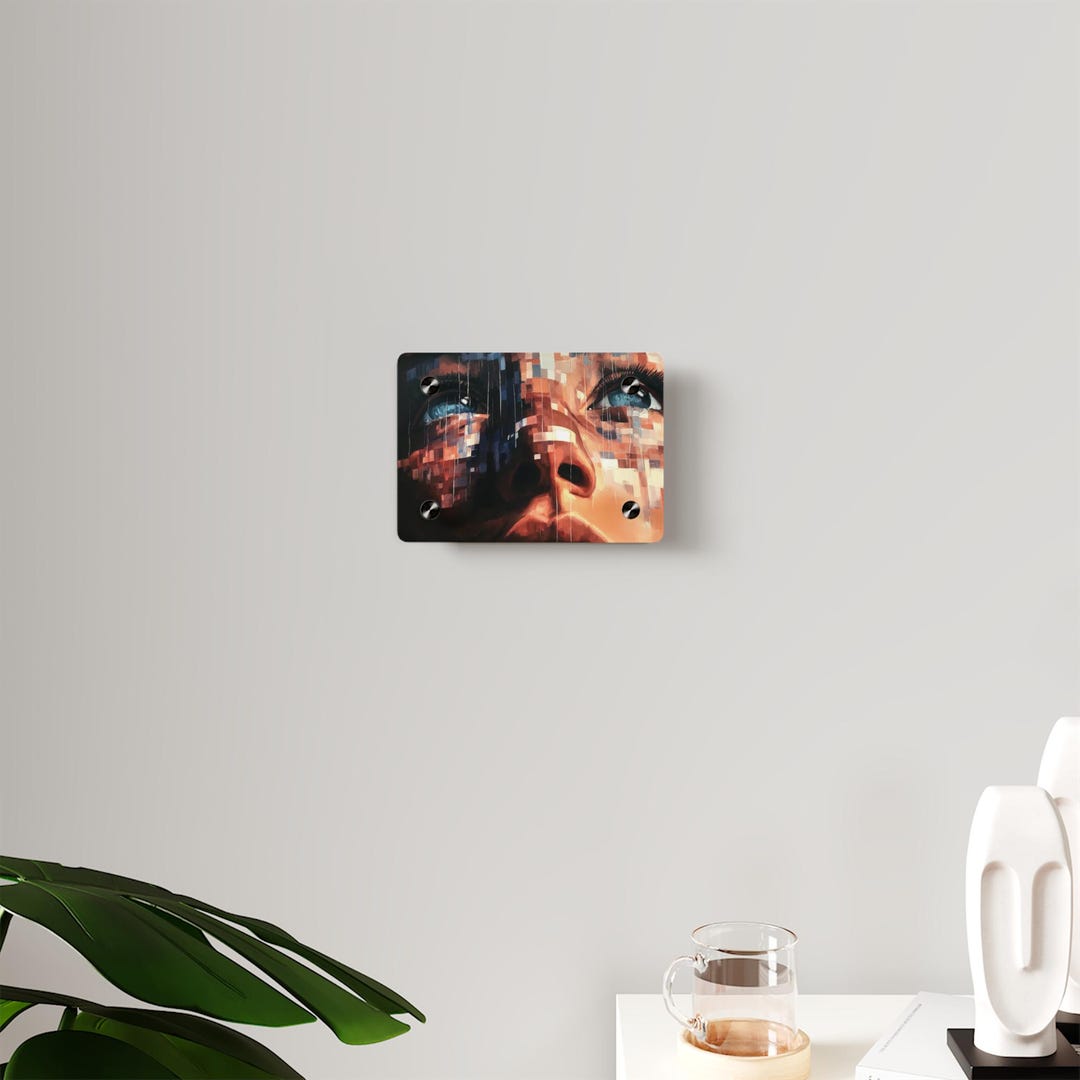 Acrylic Wall Art Panels "pixelated Tears I" Emotional Digital Art Print ...