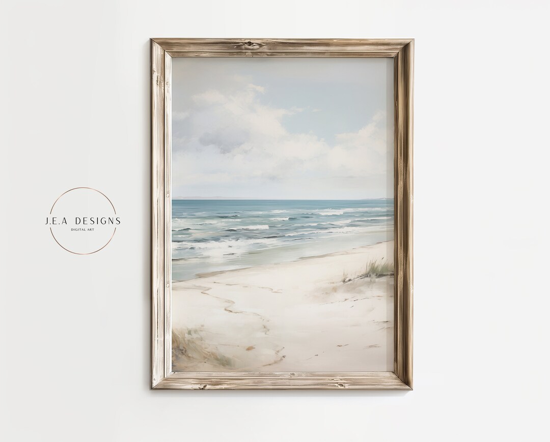 Vintage Beach Wall Art, Vintage Coastal Art Prints, Digital Art ...
