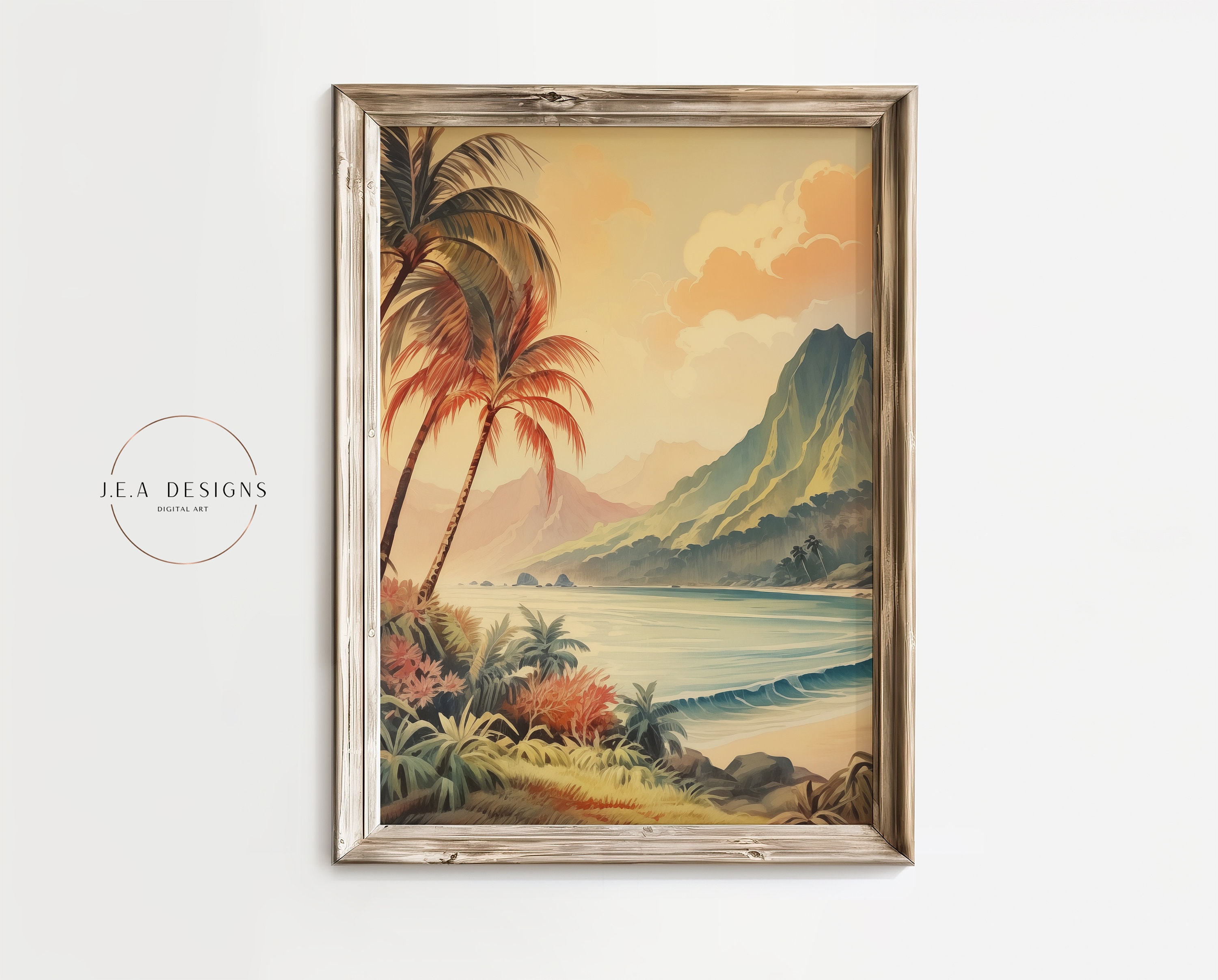 Vintage Hawaii Wall Art, Vintage Hawaii Art Prints, Digital Art ...