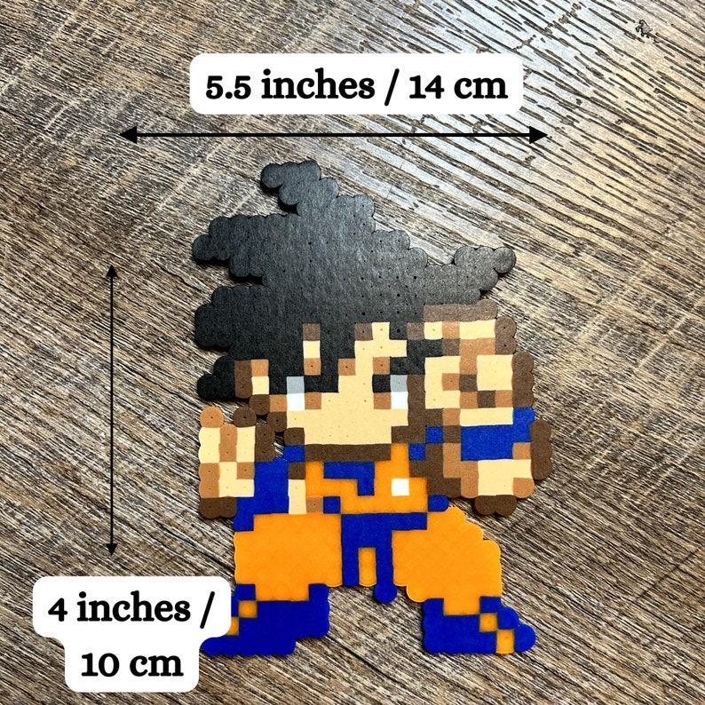Goku Dragon Ball Z Perler Bead Art Handcrafted Anime Pixel Art Unique ...