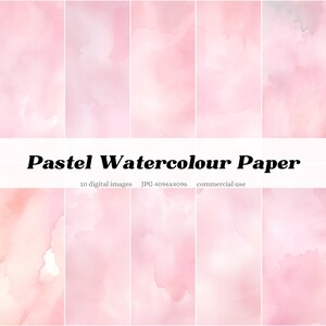 Pastel Pink Watercolour Paper Texture Digital Overlay Clipart Scrapbook ...