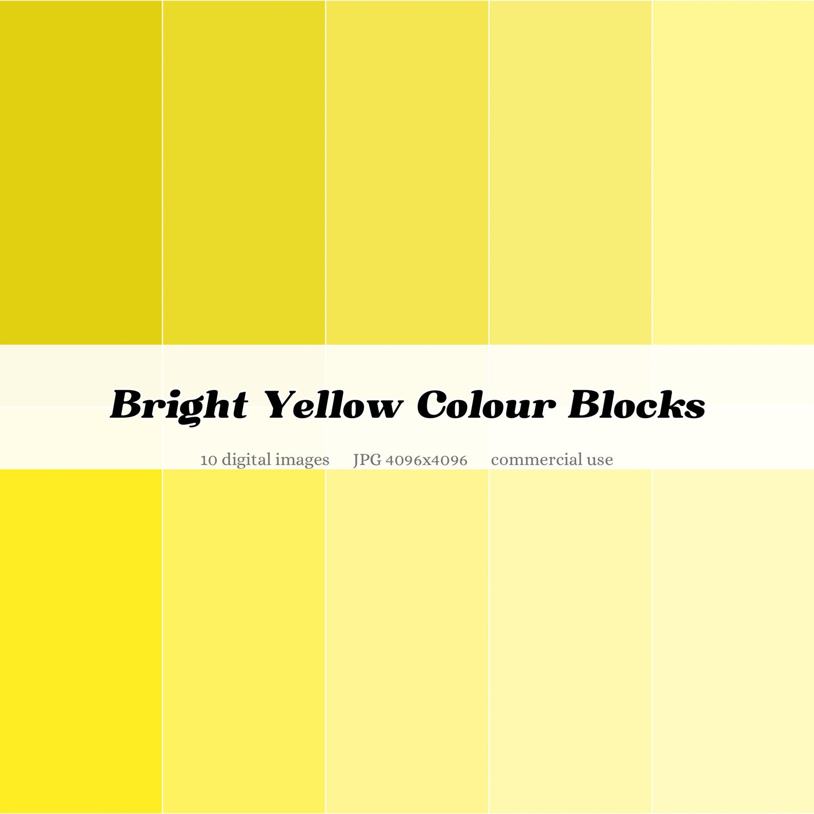 Bright Yellow Full Solid Colour Block Digital Paper Neon Light Pastel ...