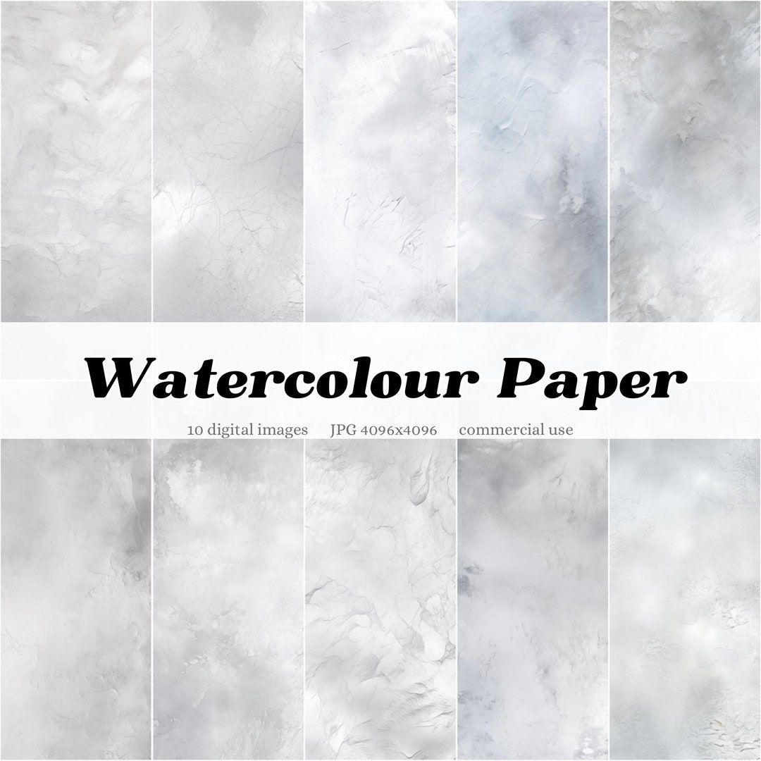 Silver Watercolour Paper Textures Digital Overlay Clipart Scrapbook ...