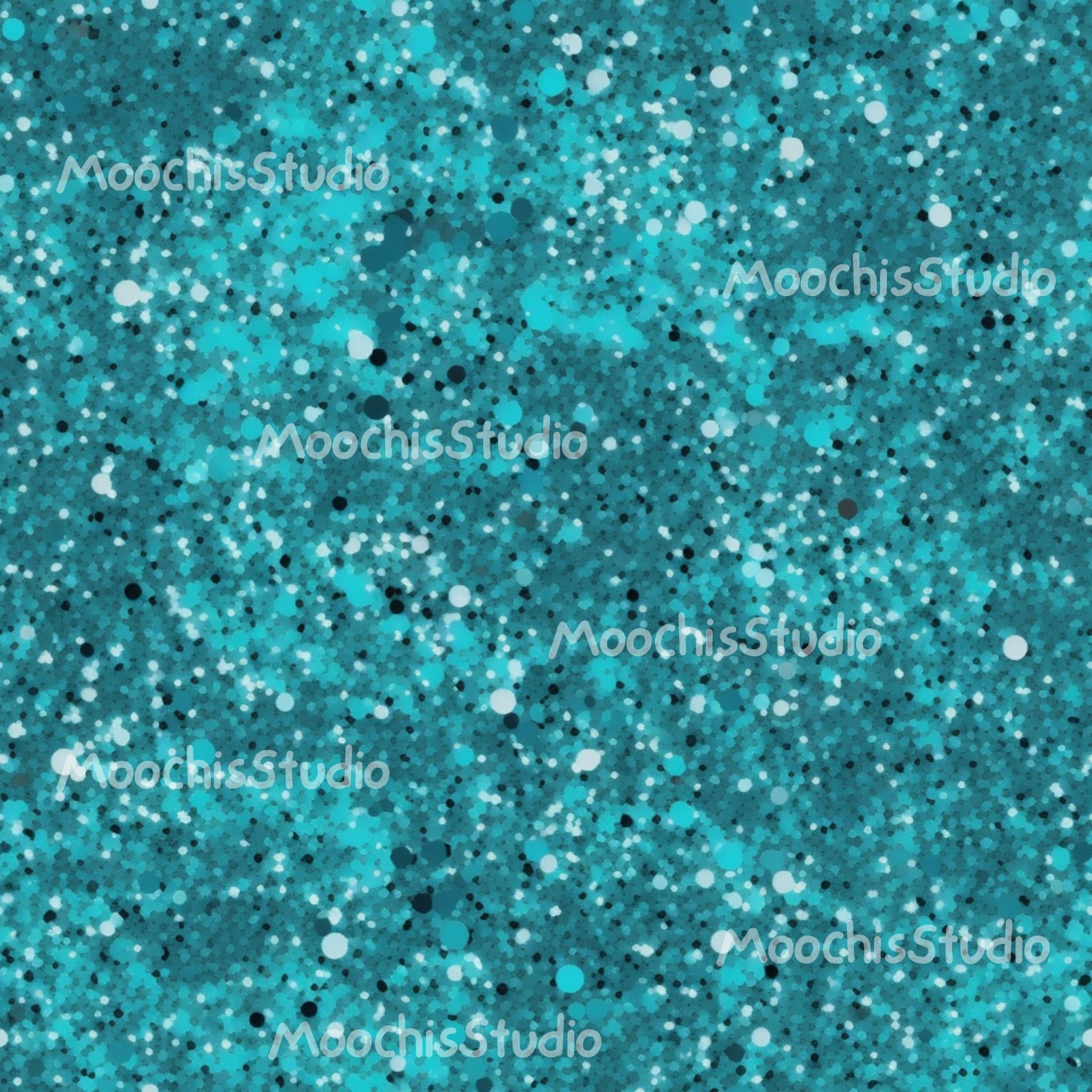 Turquoise Shiny Small Glitter Sparkles Shimmer Blue Green Seamless ...