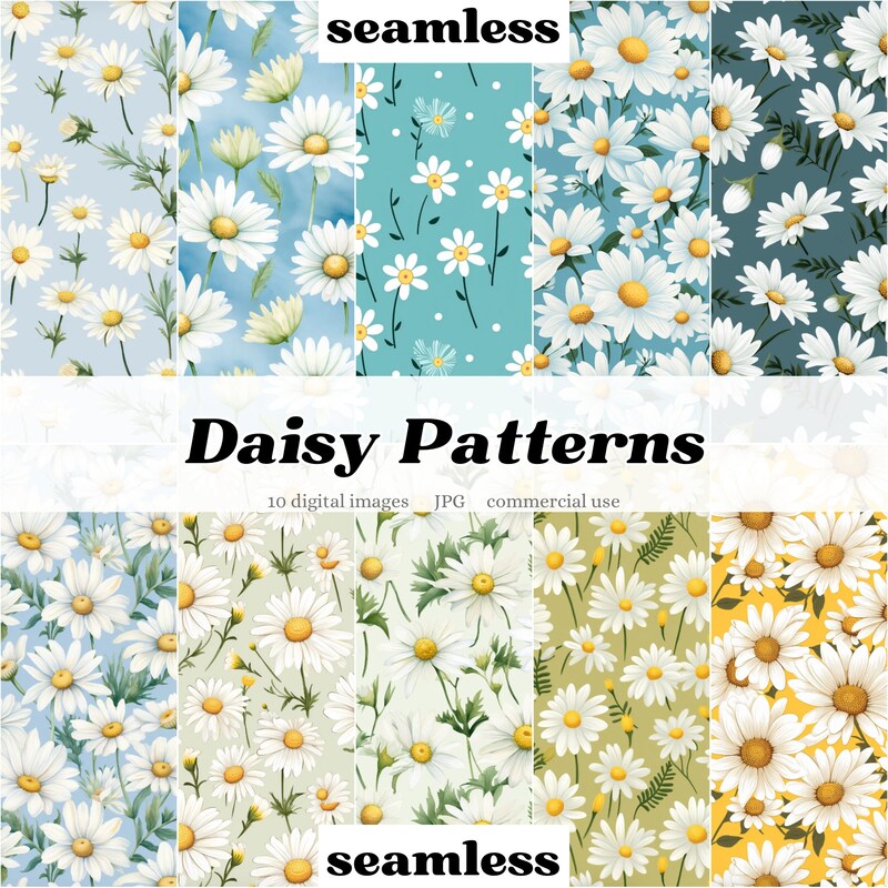 Daisy Digital Stamp - Etsy