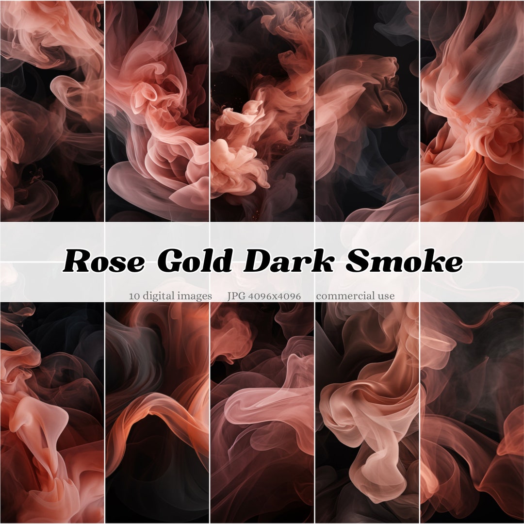 Rose Gold Smoke Black Background Digital Paper JPG Textures Scrapbook ...