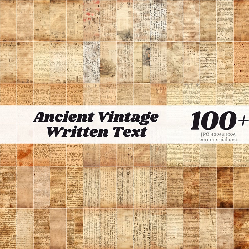 100 Ancient Written Text Vintage Papers Antique Old Calligraphy ...