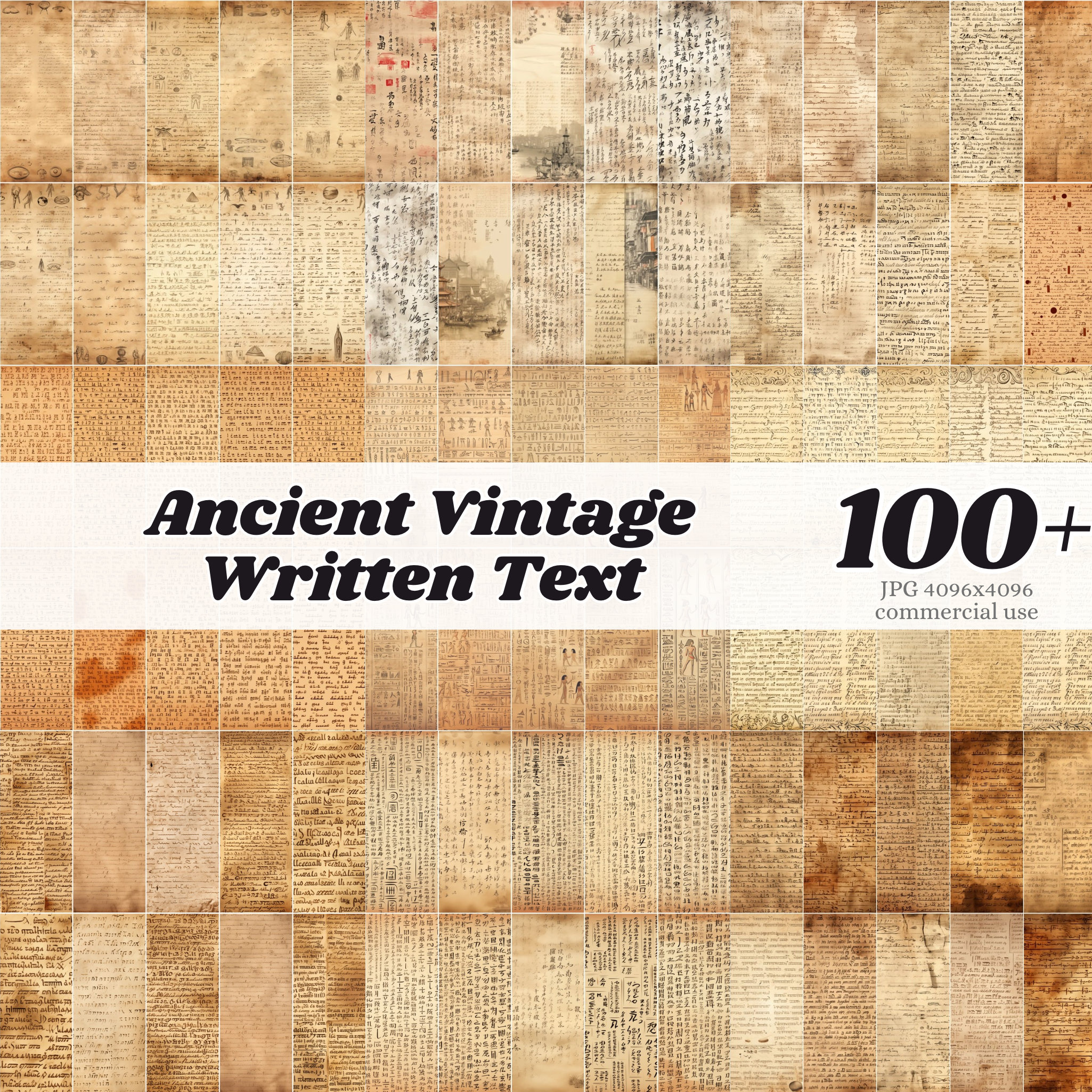 100 Ancient Written Text Vintage Papers Antique Old Calligraphy ...