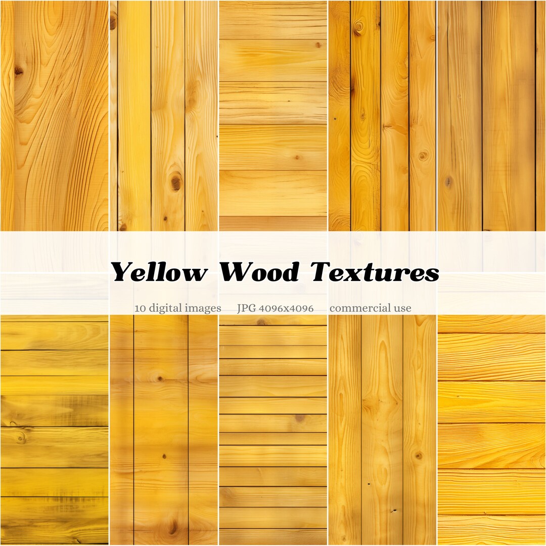 Yellow Wood Textures Digital Paper Overlay Clipart Backgrounds Planks ...