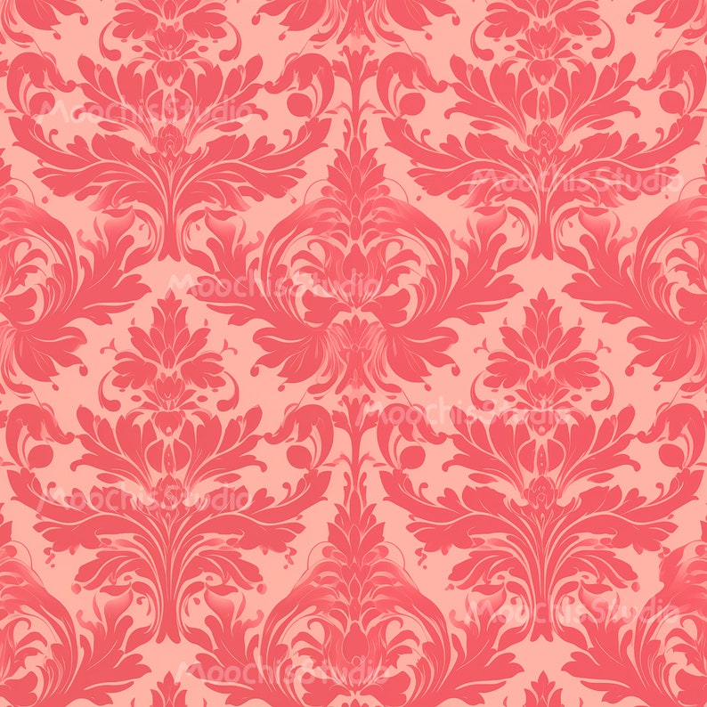 Dark Red Damask Paper Textures Digital Overlay Clipart Printable ...