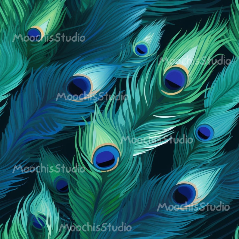 Peacock Animal Print Patterns Animals Furs Skins Hides Feathers Digital ...
