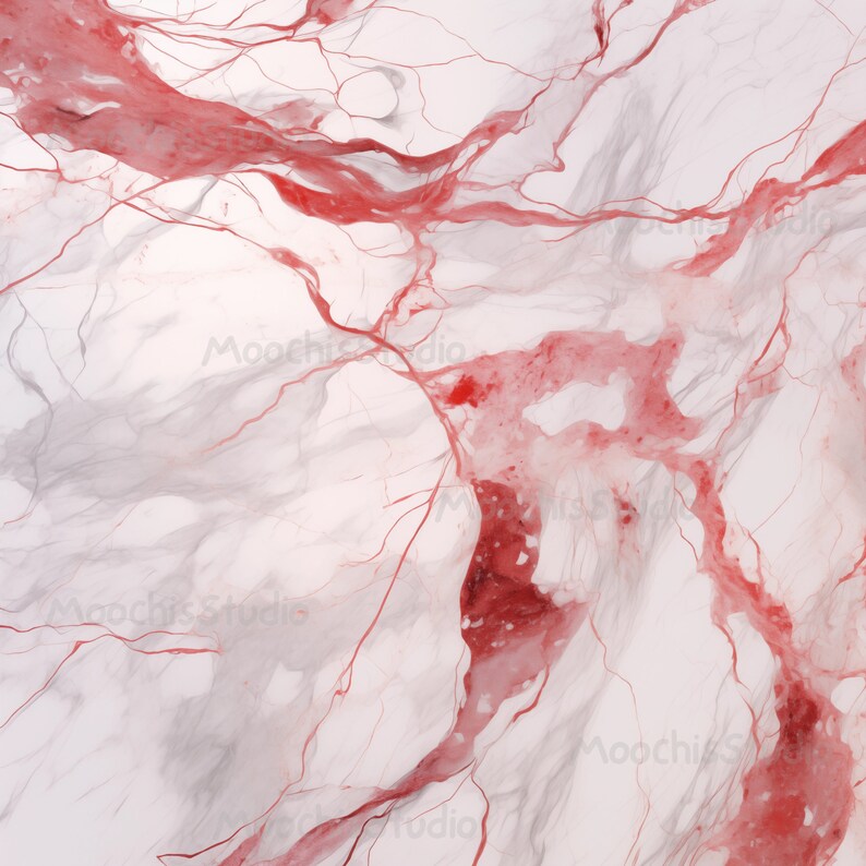 Red Veins Streaks Marble Stone Digital Paper Fine Art Overlay Clipart ...