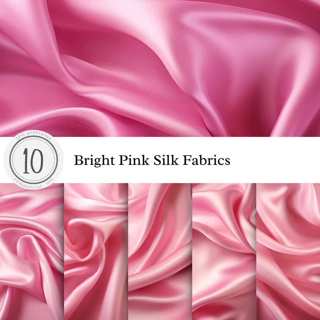 Pink Bright Silk Fabrics Textures Digital Paper Overlay Clipart ...