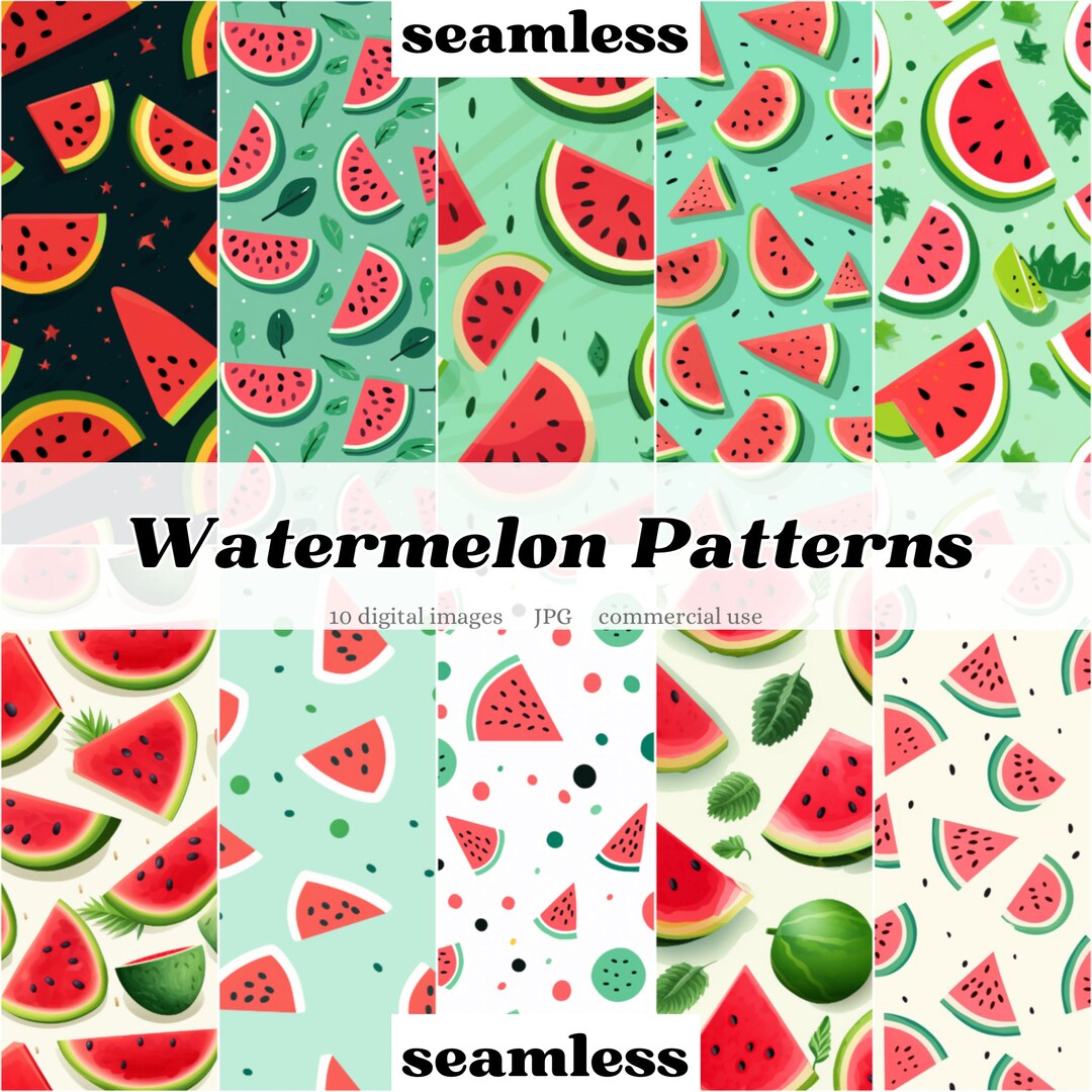 Watermelon Patterns Random Seamless Minimal Simple Cartoon Doodle ...
