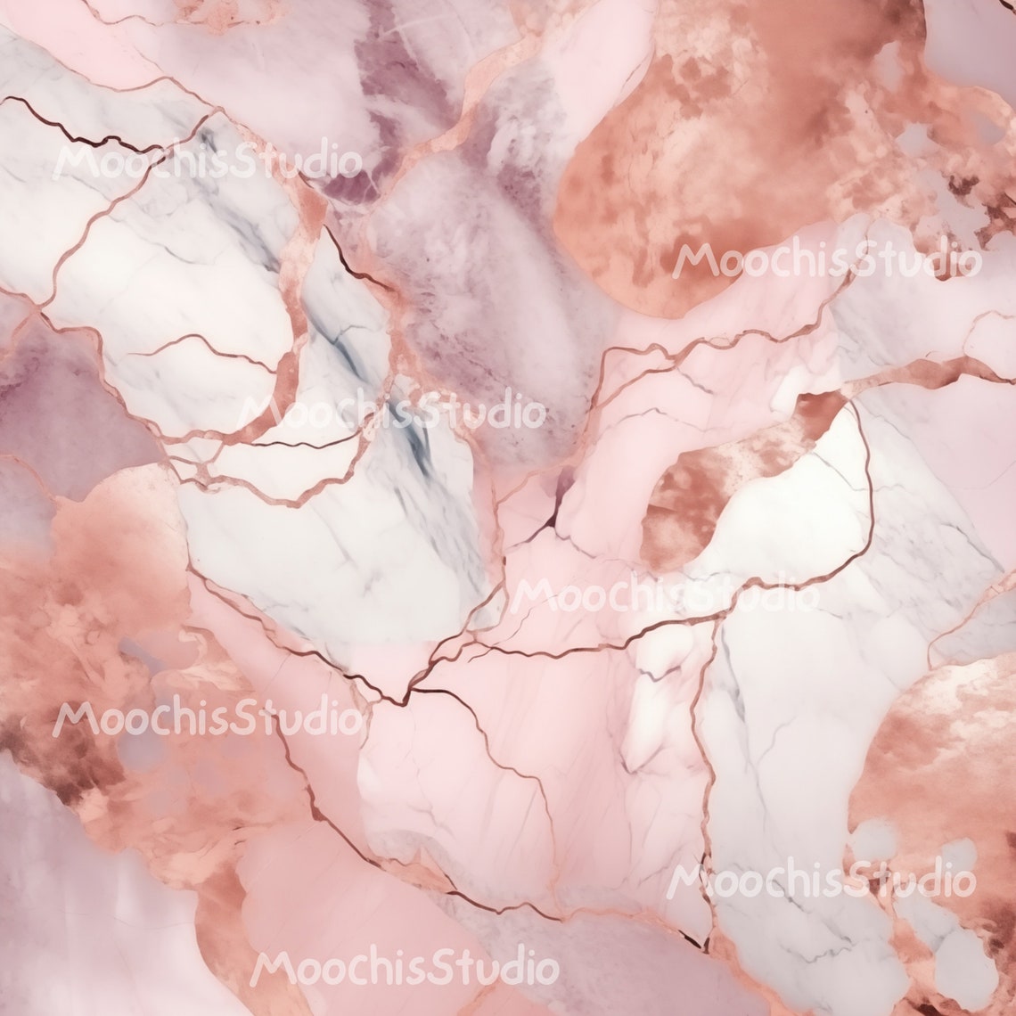 Rose Gold Marble Stone Digital Paper Fine Art Overlay Background ...