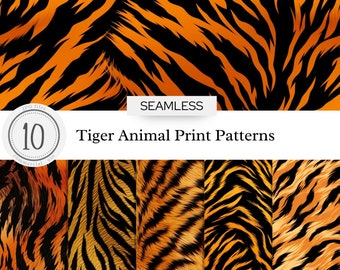 Leopard Print Seamless Patterns Animals Furs, Skins, Hides Digital ...