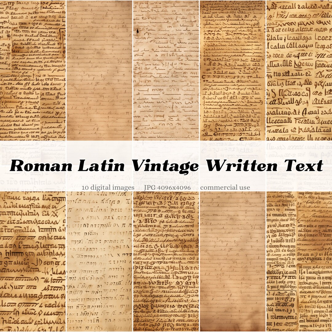 Roman Ancient Written Text Vintage Papers Antique Old Calligraphy ...