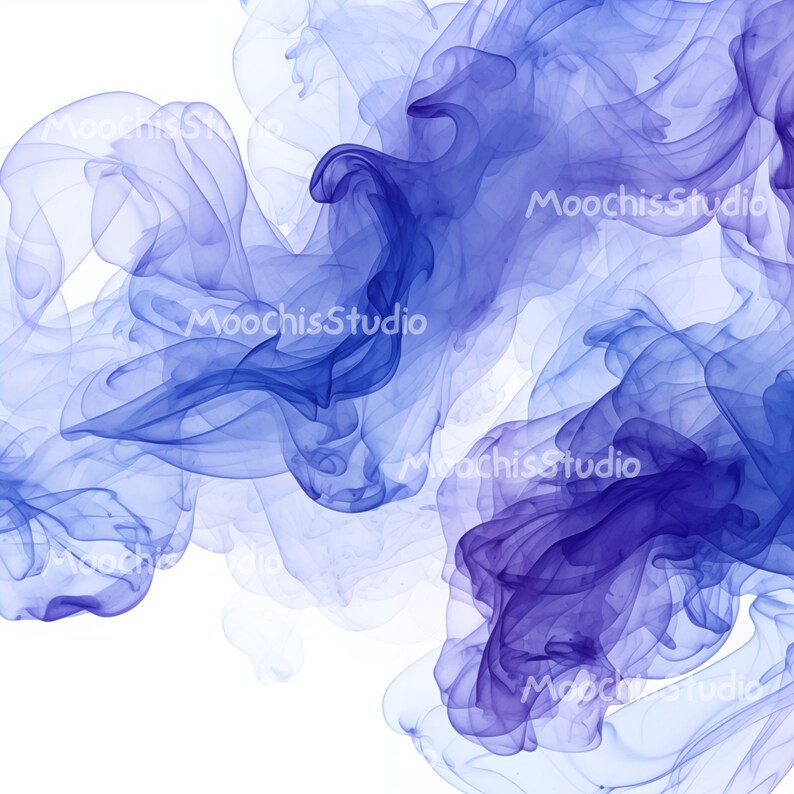Indigo Smoke White Background Digital Paper Blue Purple JPG Textures ...