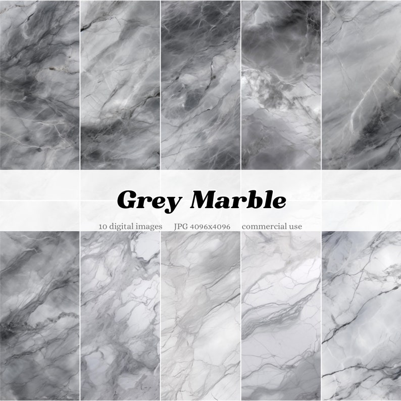 Grey Marble Stone Digital Paper Fine Art Overlay Background Texture Scrapbook Journal Printable ...