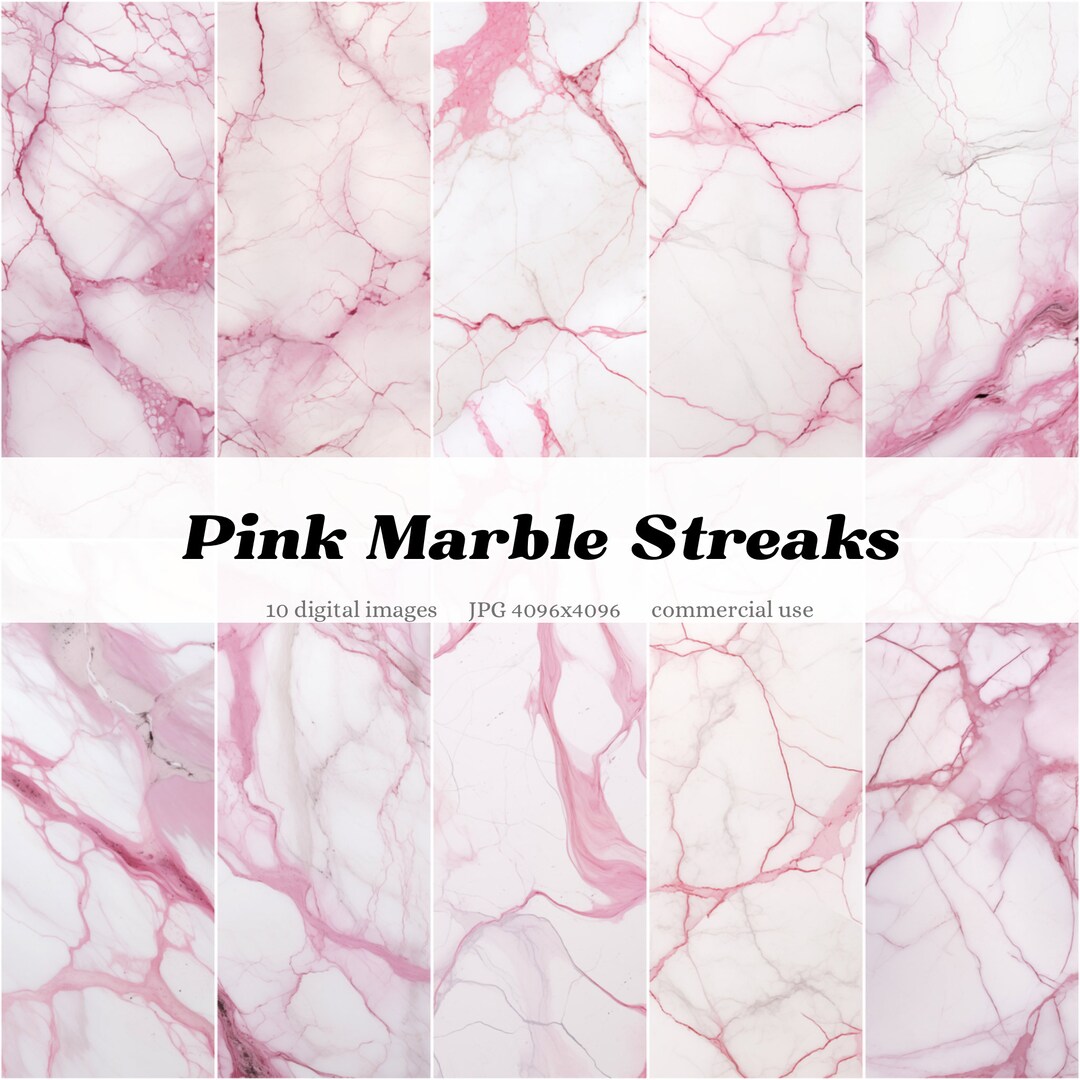 Pink Streaks Veins Marble Stone Digital Paper Fine Art Overlay ...