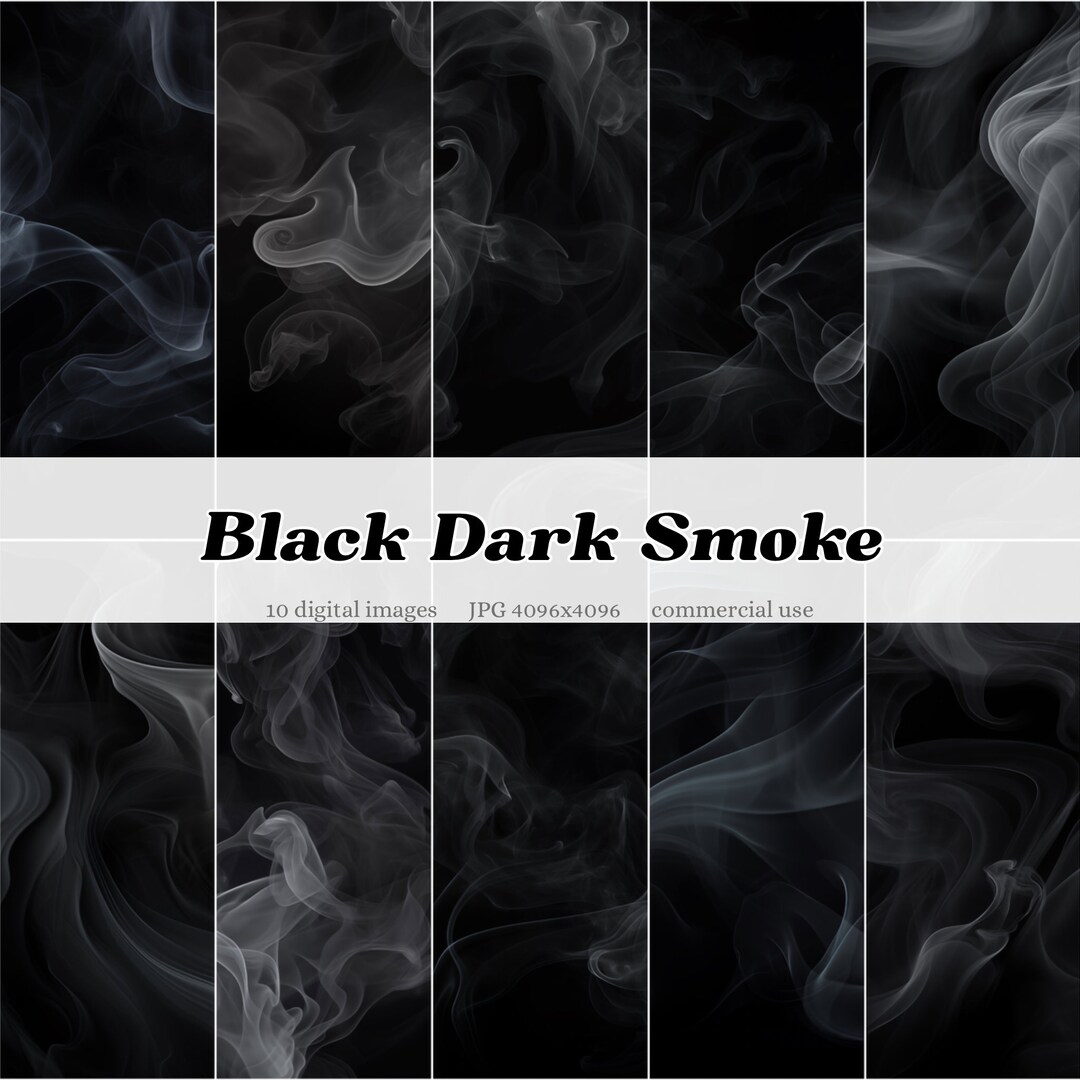 Black Smoke Black Background Digital Paper JPG Textures Scrapbook ...