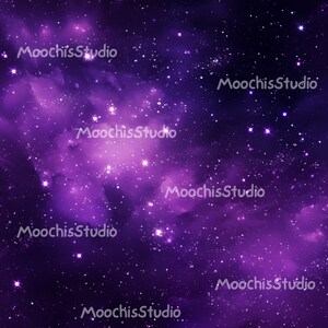 Violet Starry Galaxy Digital Paper Overlay Clipart Backgrounds Textures ...