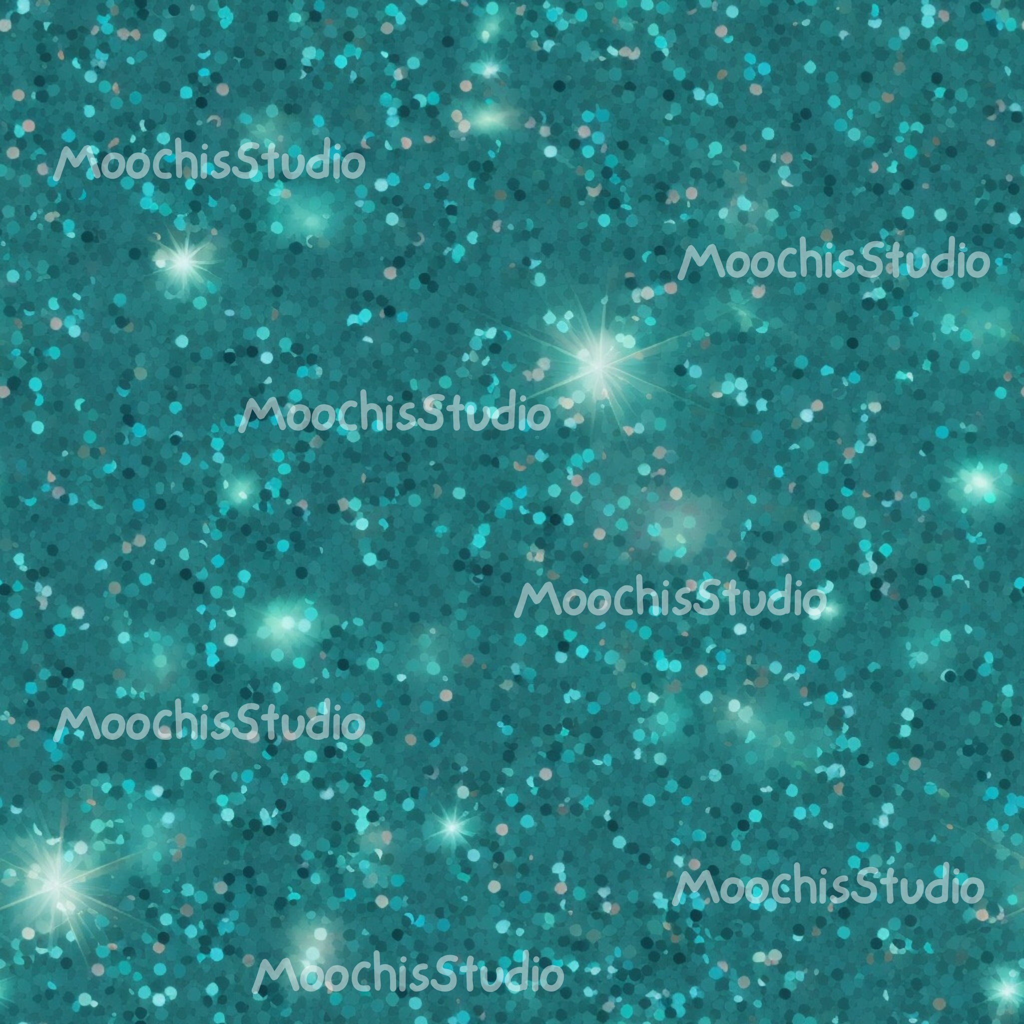 Turquoise Shiny Small Glitter Sparkles Shimmer Blue Green Seamless ...