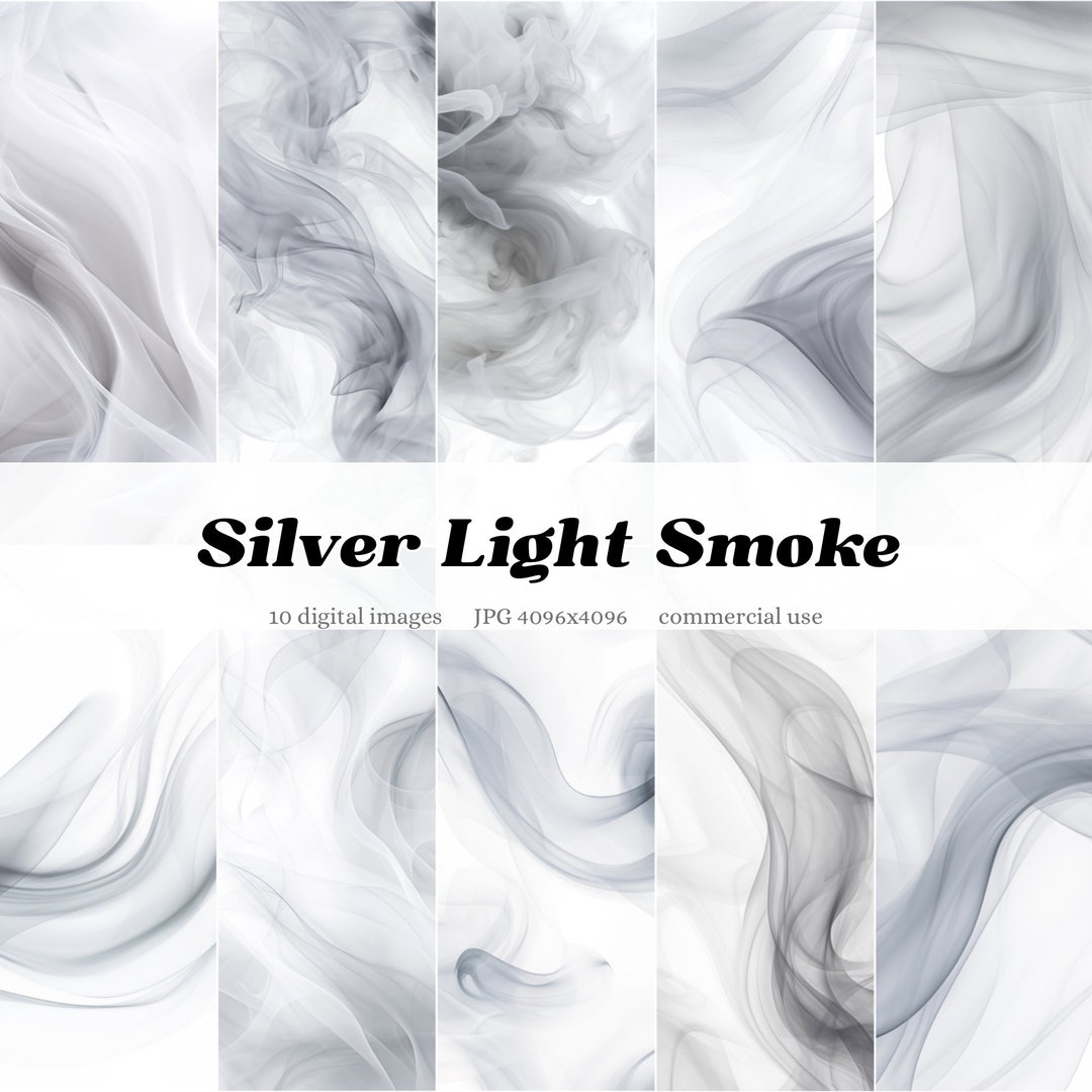 Silver Smoke White Background Digital Paper JPG Textures Scrapbook ...