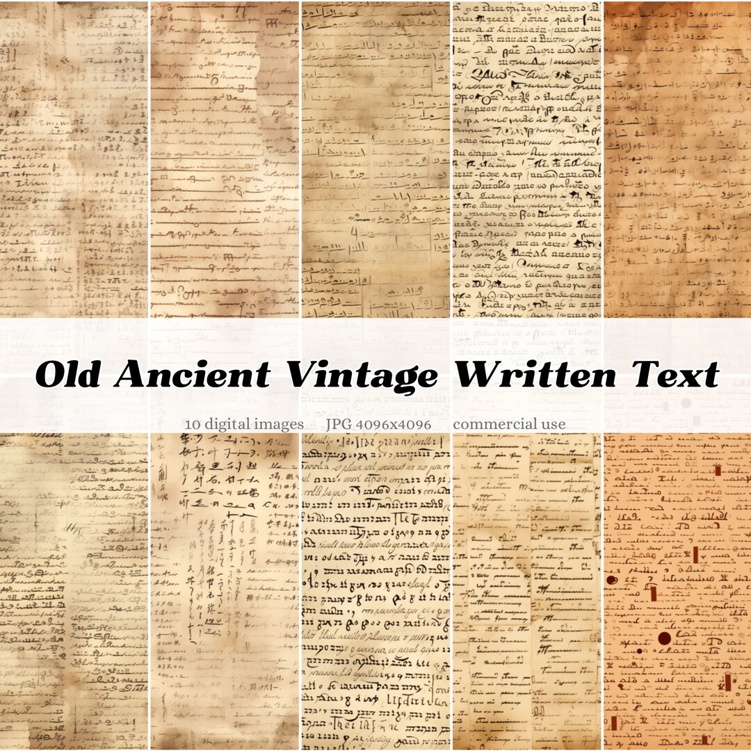 Old Ancient Inspired/imitation Written Text Vintage Papers Antique Old ...