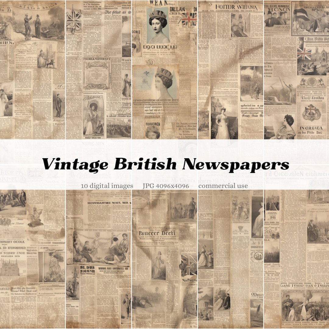 Vintage British Newspapers Old Papers Antique Calligraphy Hieroglyphs ...