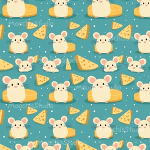 Rodents Patterns Bundle Mouse Mice Rats Seamless Digital Print Clipart ...