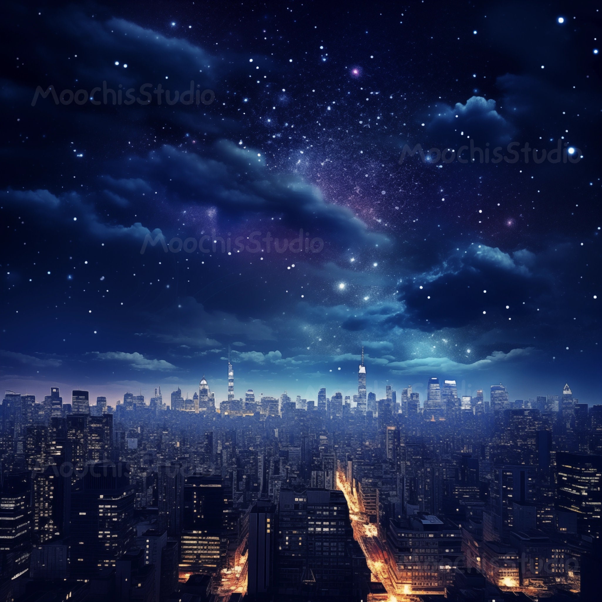 Big City Scenery Digital Paper Overlay Background Park Metropolitan ...