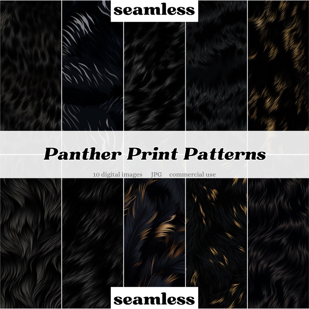 Black Panther Animal Print Patterns Animals Furs Skins Hides Feathers ...