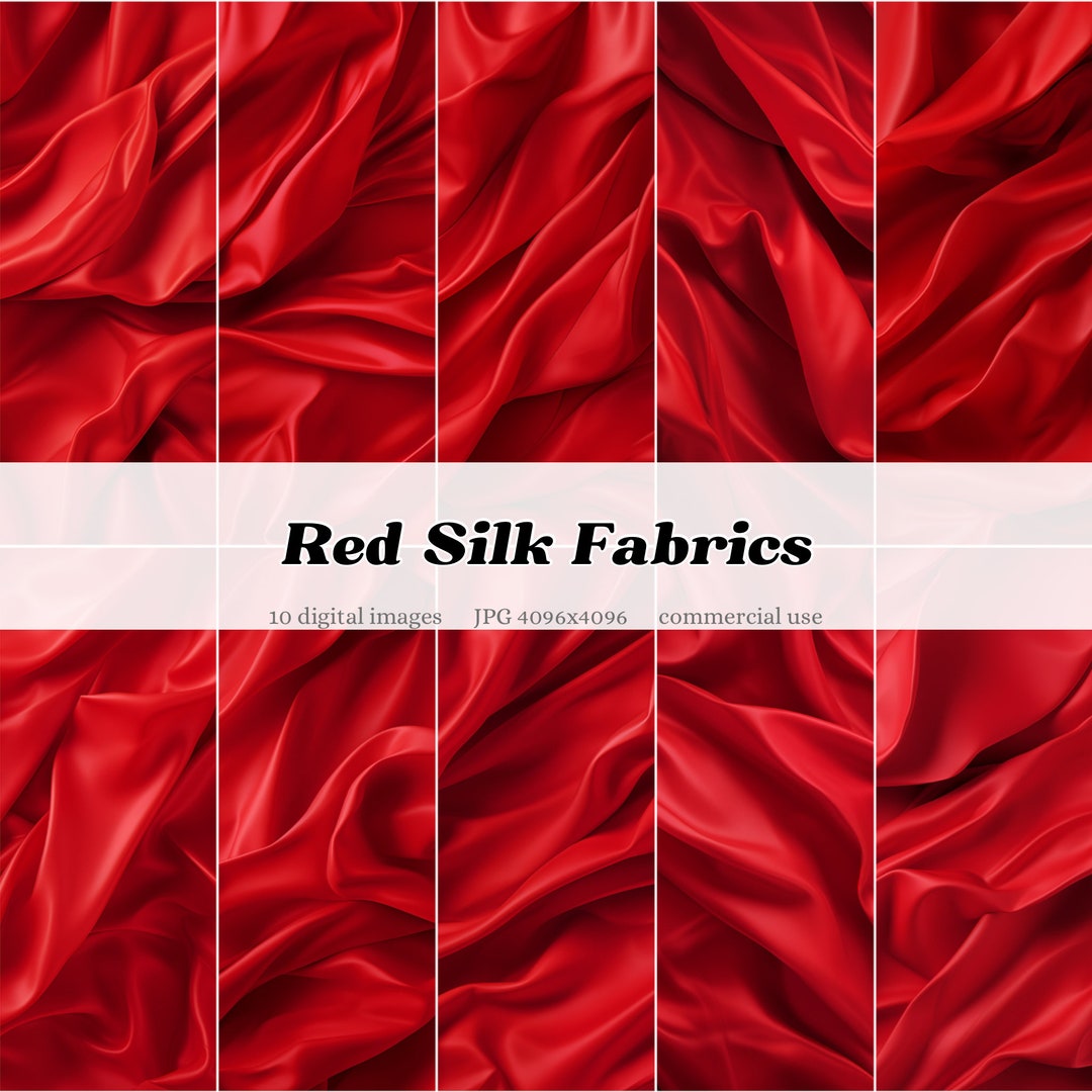 Red Silk Fabrics Textures Digital Paper Overlay Clipart Printable ...