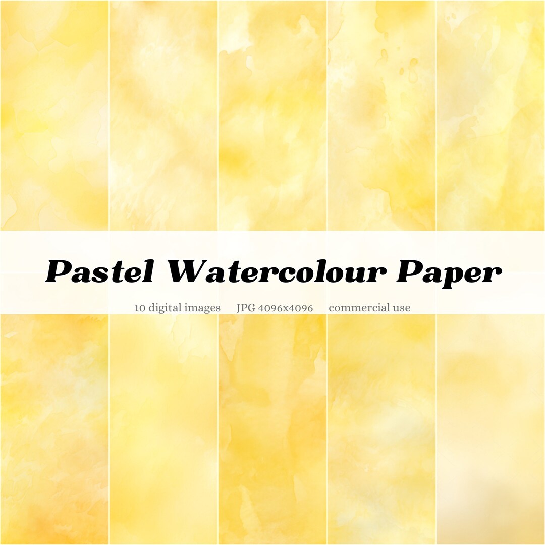 Pastel Yellow Watercolour Paper Texture Digital Overlay Clipart ...