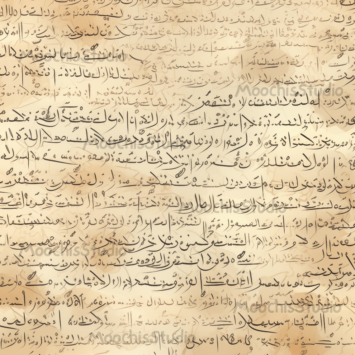 Arabic Ancient Written Text Vintage Papers Antique Old Calligraphy ...