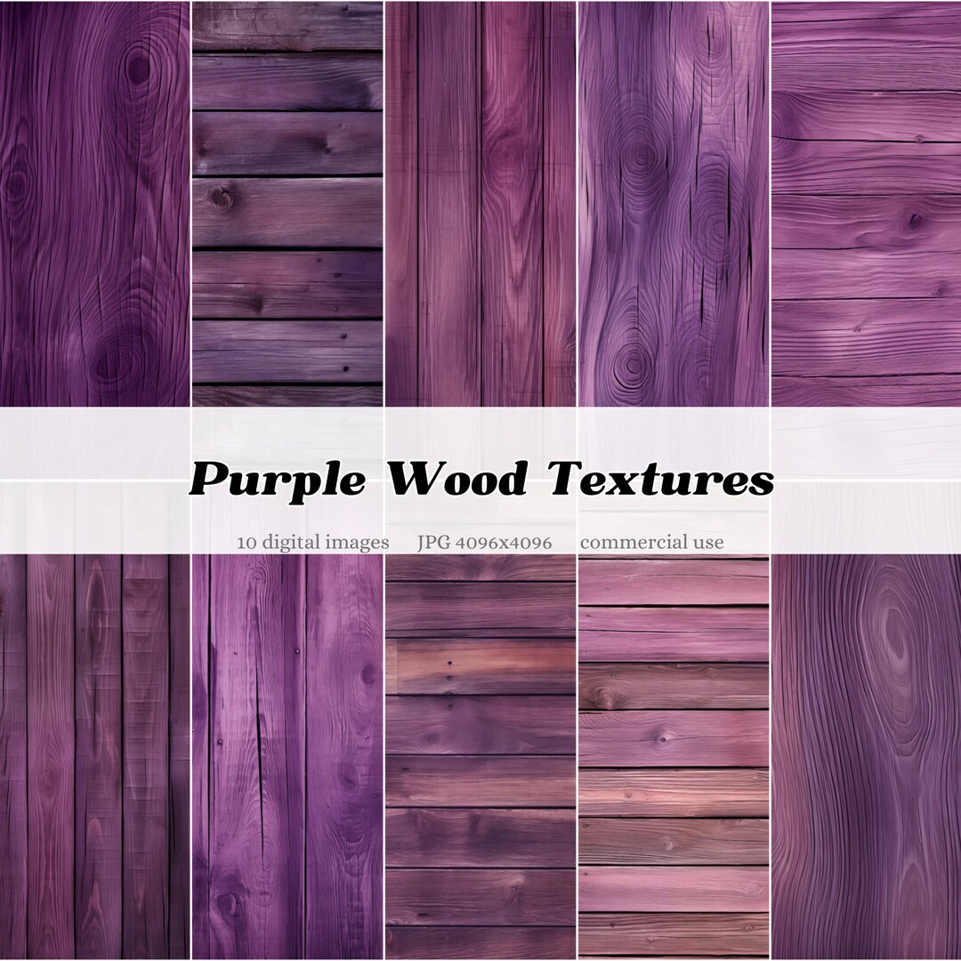 Purple Wood Textures Digital Paper Overlay Clipart Backgrounds Planks ...