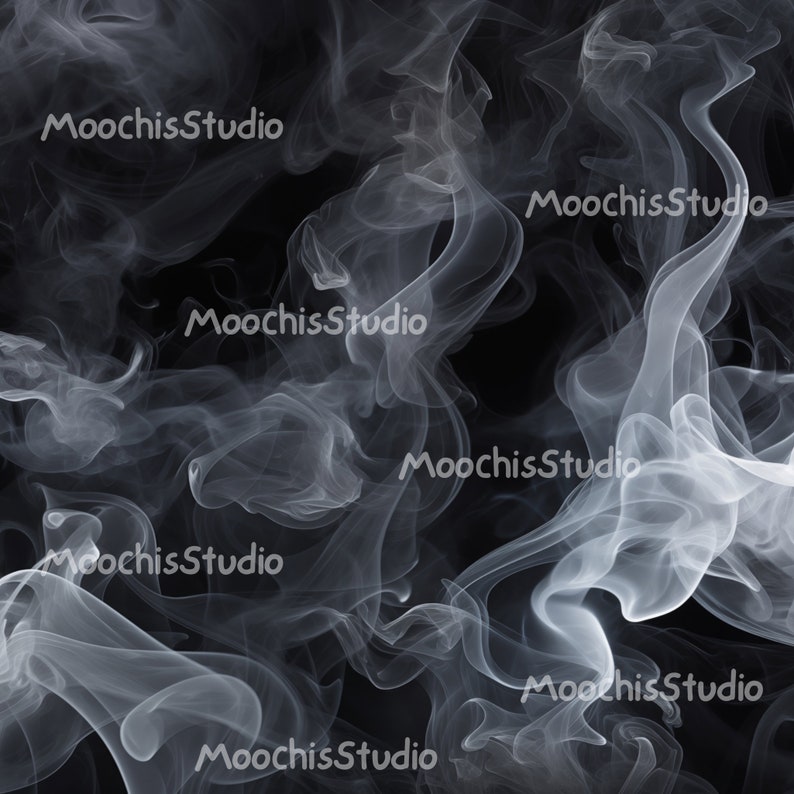 Silver Metallic Smoke Black Background Digital Paper JPG Textures ...