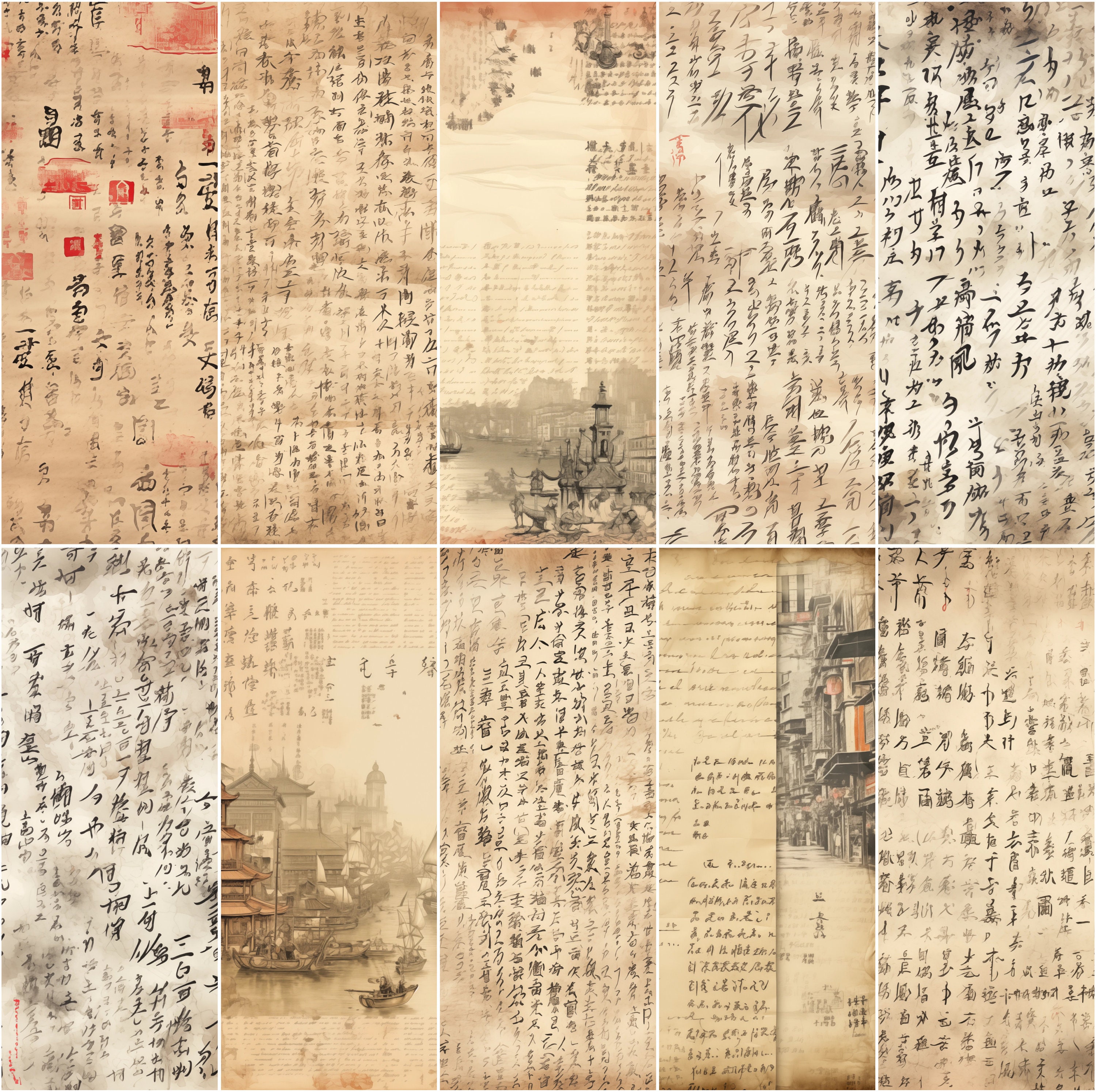 100 Ancient Written Text Vintage Papers Antique Old Calligraphy ...