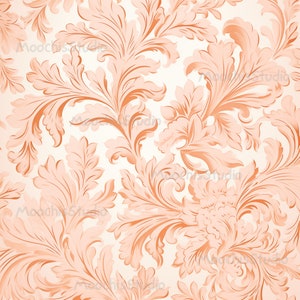 Dark Rose Gold Damask Paper Textures Digital Overlay Clipart Printable ...